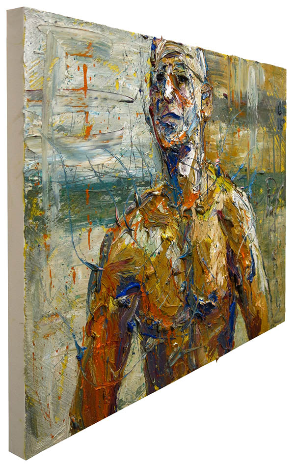 ORIGINAL MODERN IMPRESSIONIST ART SIGNED REALISM OIL MALE PAINTING ...